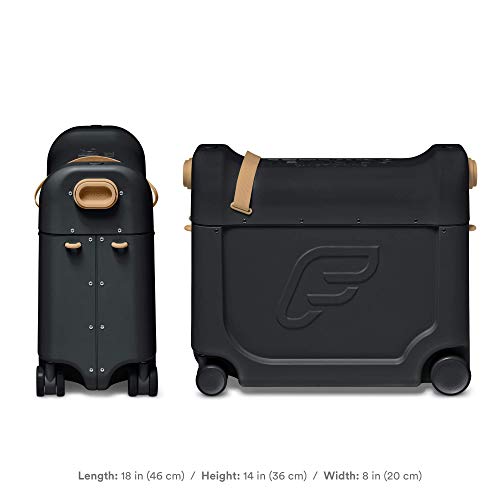 JetKids by Stokke BedBox, Lunar Eclipse - Kid's Ride-On Suitcase & In-Flight Bed - Help Your Child Relax & Sleep on the Plane - Approved by Many Airlines - Best for Ages 3-7
