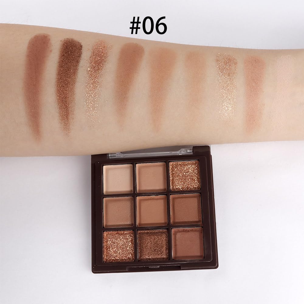 AMY'S DIARY Matte Nude Eyeshadow Palette Pink Makeup,9 Colors Matte Eyeshadow Long Lasting Eye Shadow Plattet for Girls