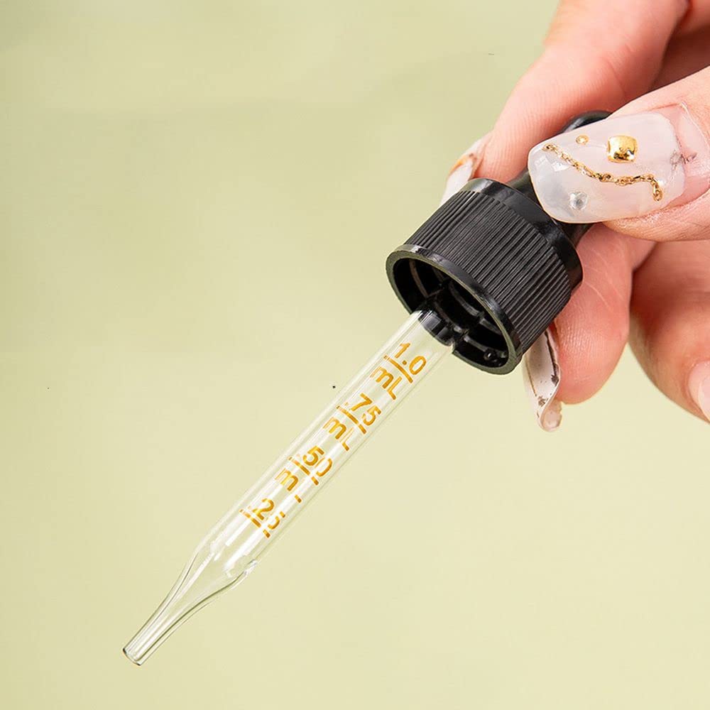 WEISHA Dropper Bottles with Scale 5-100ml Reagent Eye Drop Perfume Amber Glass Aromatherapy Liquid Pipette Bottle Travel Refillable Bottles(5ml)