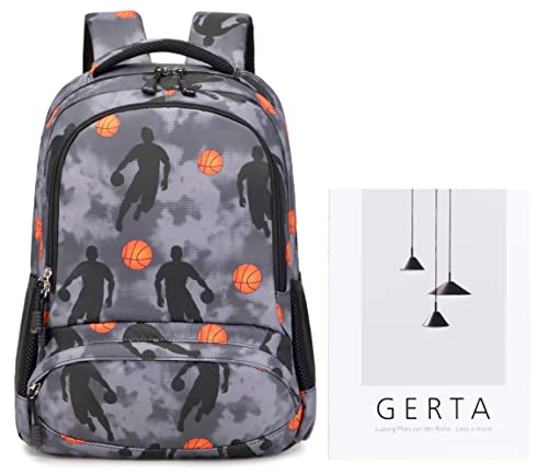 BYPTNF Backpack for Boys Student School Bookbag Kids Heavy Duty Waterproof Durable Multi-Pocket for Elementary Travel Large (A-Grey)