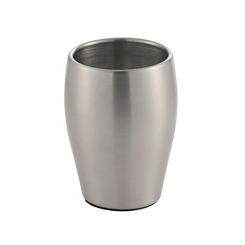 iDesign 28320 Avery Brushed Stainless Steel Bathroom Tumbler Cup - 3" x 3" x 4.06"