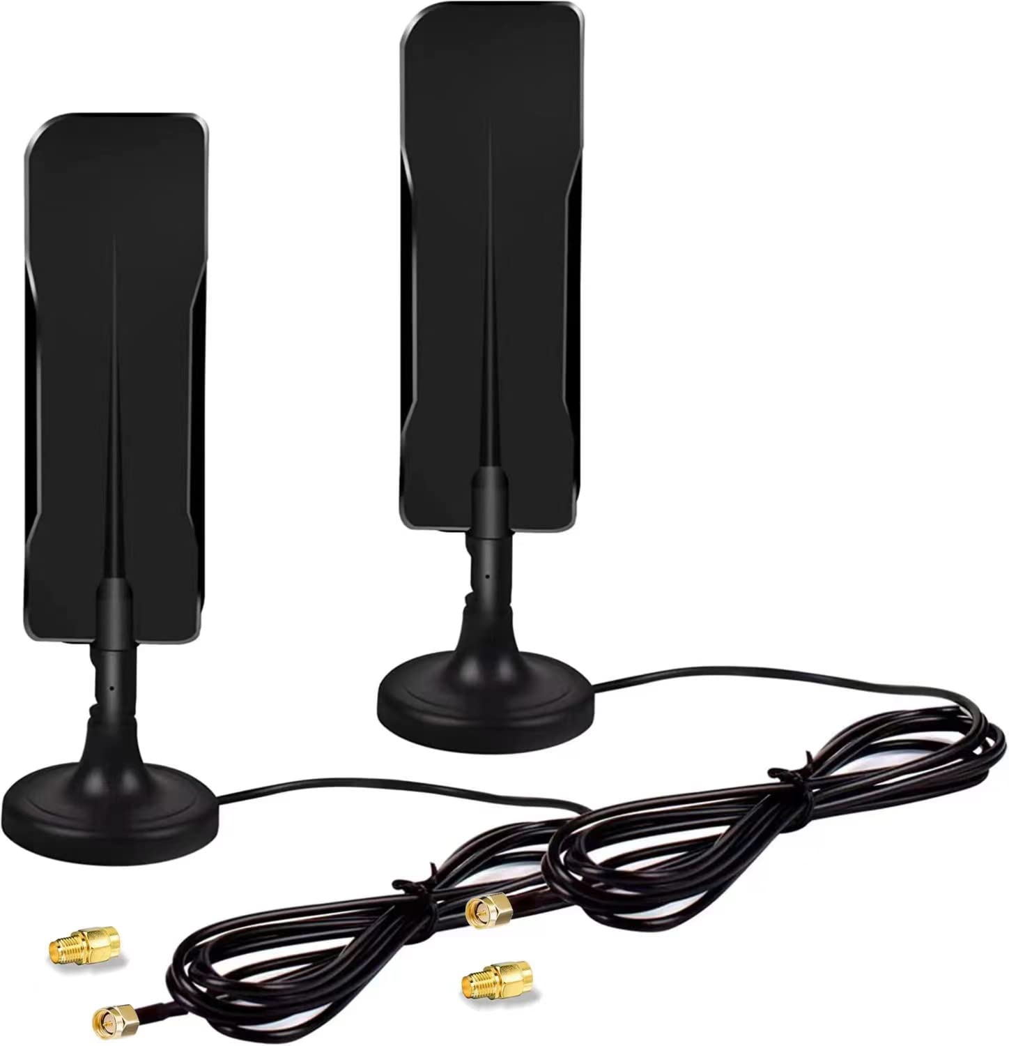 4G LTE/5G/CBRS 7dBi Magnetic Base Wide-Band Antenna Compatible with MOFI 5500/4500, Cisco, Cradlepoint, Digi, MoFi, Pepwave, Sierra 4G LTE, 5G Modems, AT&T Routers Modems -2 Pack
