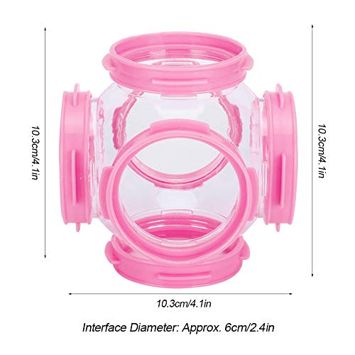 Boquite Valentine's Day Carnival 2Pcs Pipeline Training Line Accessories DIY Hamster Sports Tunnel, Hamster Toy Tubes, for Hamsters Pets(Pink)