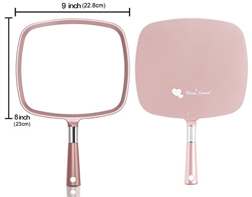 Miss Sweet Handheld Mirror Makeup Mirror (Rose Gold)
