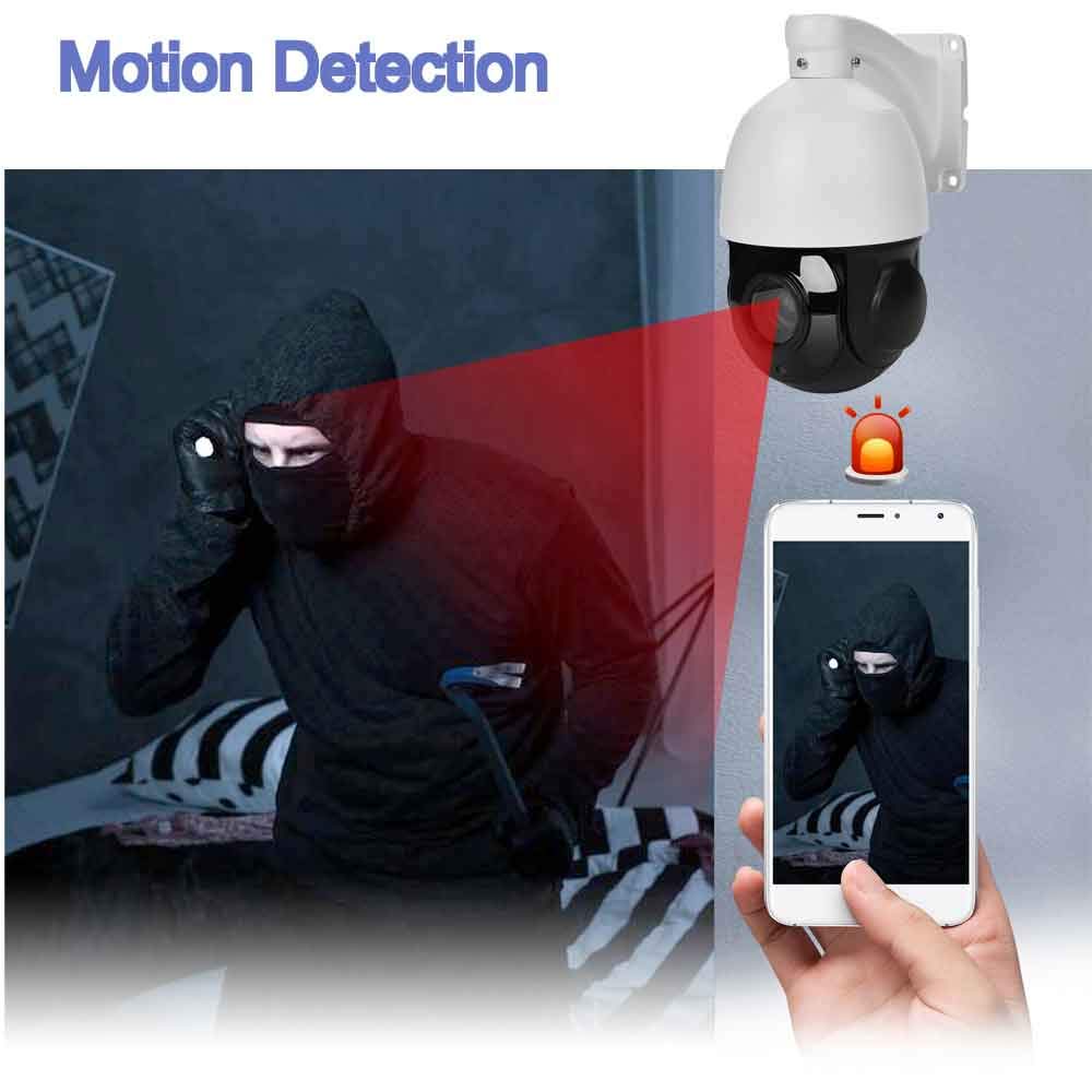Alptop Outdoor 5MP PTZ IP POE Dome Security Camera 30x Optical Zoom Pan Tilt 250FT IR Night Vision Motion Detection Remote View RTSP Audio Compatible with Onvif Protocol