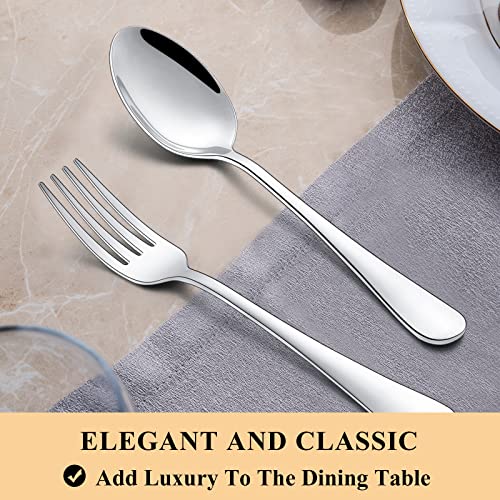 Wildone 20-Piece Silverware Set, Stainless Steel Flatware Cutlery Set Service for 4, Tableware Eating Utensils Include Knife/Fork/Spoon, Mirror Polished, Dishwasher Safe