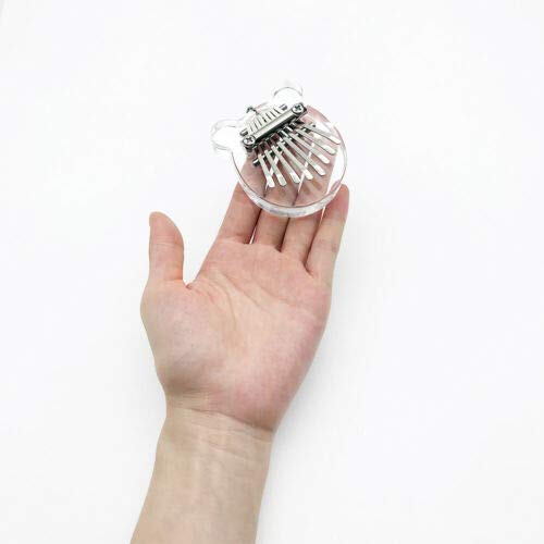 8 Key Kalimba Thumb Piano, Super MiNi Transparent Acrylic Finger Piano Musical Instrument Suitable for Beginners and Children's Toys.