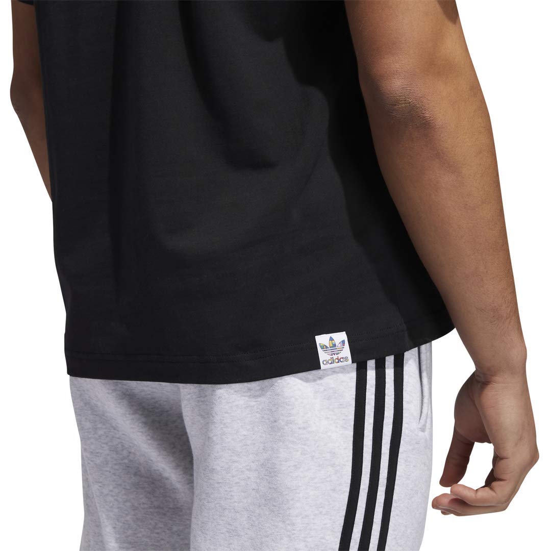 adidas Originals mens Pride Linear Tee Black XX-Small