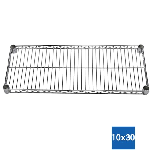 Shelving Inc. 10" d x 30" w x 96" h Chrome Wire Shelving with 6 Shelves, Weight Capacity 800lbs Per Shelf