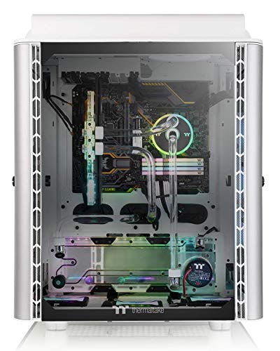 Thermaltake Level 20 HT Snow Edition 4 Tempered Glass Type-C Fully Modular E-ATX Full Tower Computer Chassis with 2 140mm Top Fan Pre-Installed CA-1P6-00F6WN-00