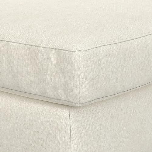 SIMPLIHOME Charlie Left-Facing Sectional Sofa in 100% Recycled Polyester Tightly Woven Performance Fabric, Cream, 122-inches Wide, Handcrafted Contemporary Style L-Shaped Couch with Chaise