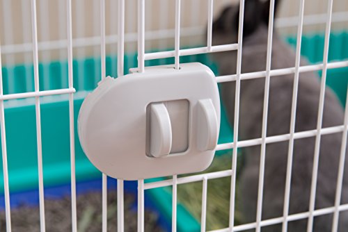 IRIS USA Large Portable Wire Rabbit Cage with Top Access and Two Tray Division, Easy Access Secure Lock and Easy to Clean Movable House for Small Sized Animals Rabbit Guinea Pigs Rat Hamster, Green