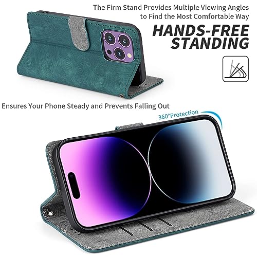 Case Compatible with Infinix Note 11 X663 X663B,Case with Card Slot.Wallet Design,RFID Protection.Standable Flip Case Green