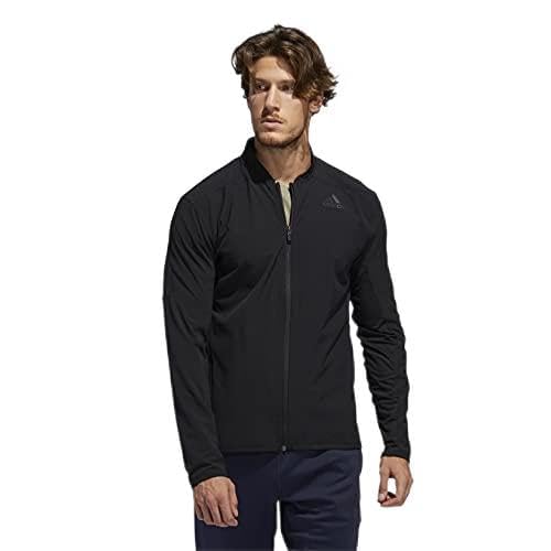 adidas Men's AEROREADY Woven 3-Stripes Full-Zip Jacket Black X-Large