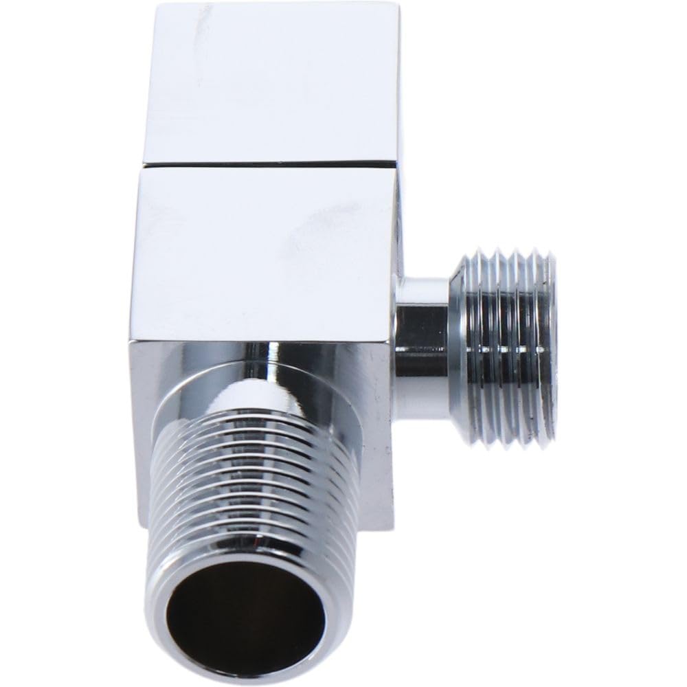 iuniq Angle 1/2" Inlet 3/8" Toilet Bidet Shut Off Valve Stop Valve Chrome Finish Outlet NPT Bathroom