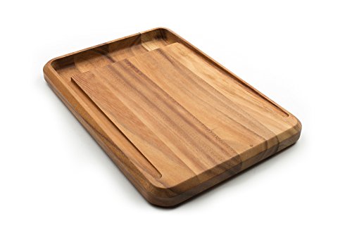 Ironwood Gourmet Big Catch Cutting Board, Acacia Wood, 10.5 x 15 x 1.25 inches
