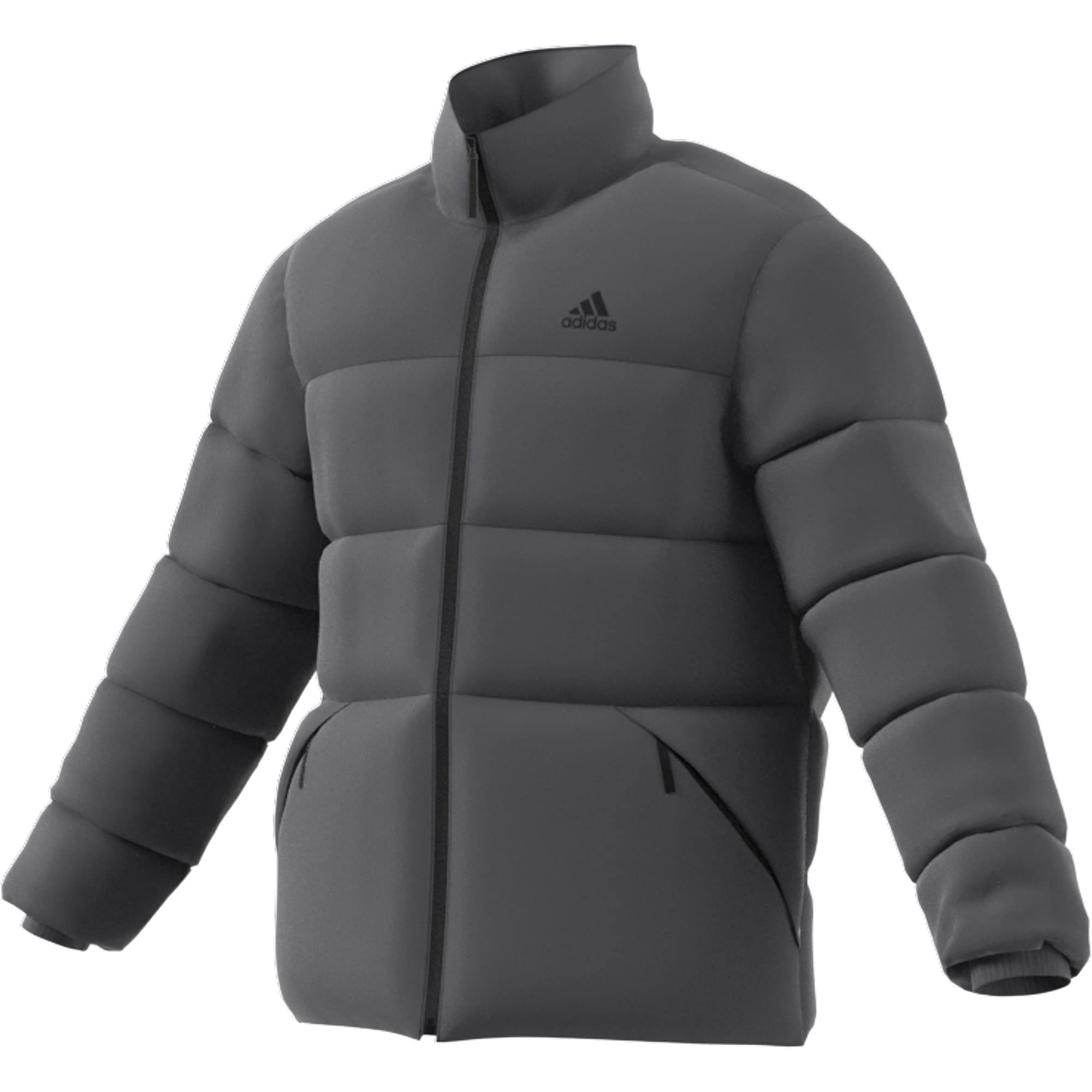 adidas Outdoor mens Basic 3-Stripes Insulated Jacket Grey Medium