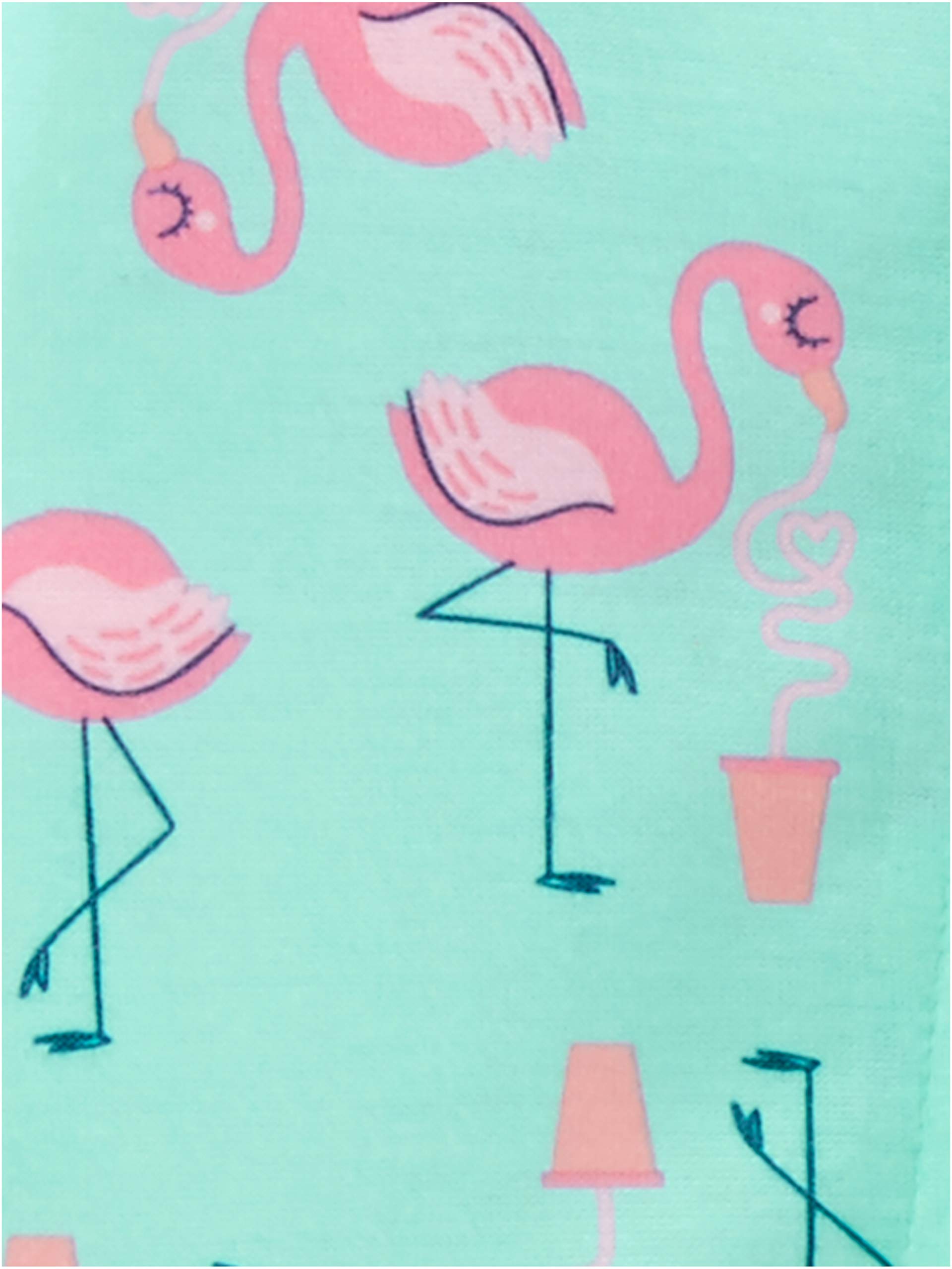 Simple Joys by Carter's Baby Girls' 3-Pack Loose Fit Flame Resistant Polyester Jersey Footed Pajamas, Dinosaur/Flamingo/Strawberry Print, 12 Months
