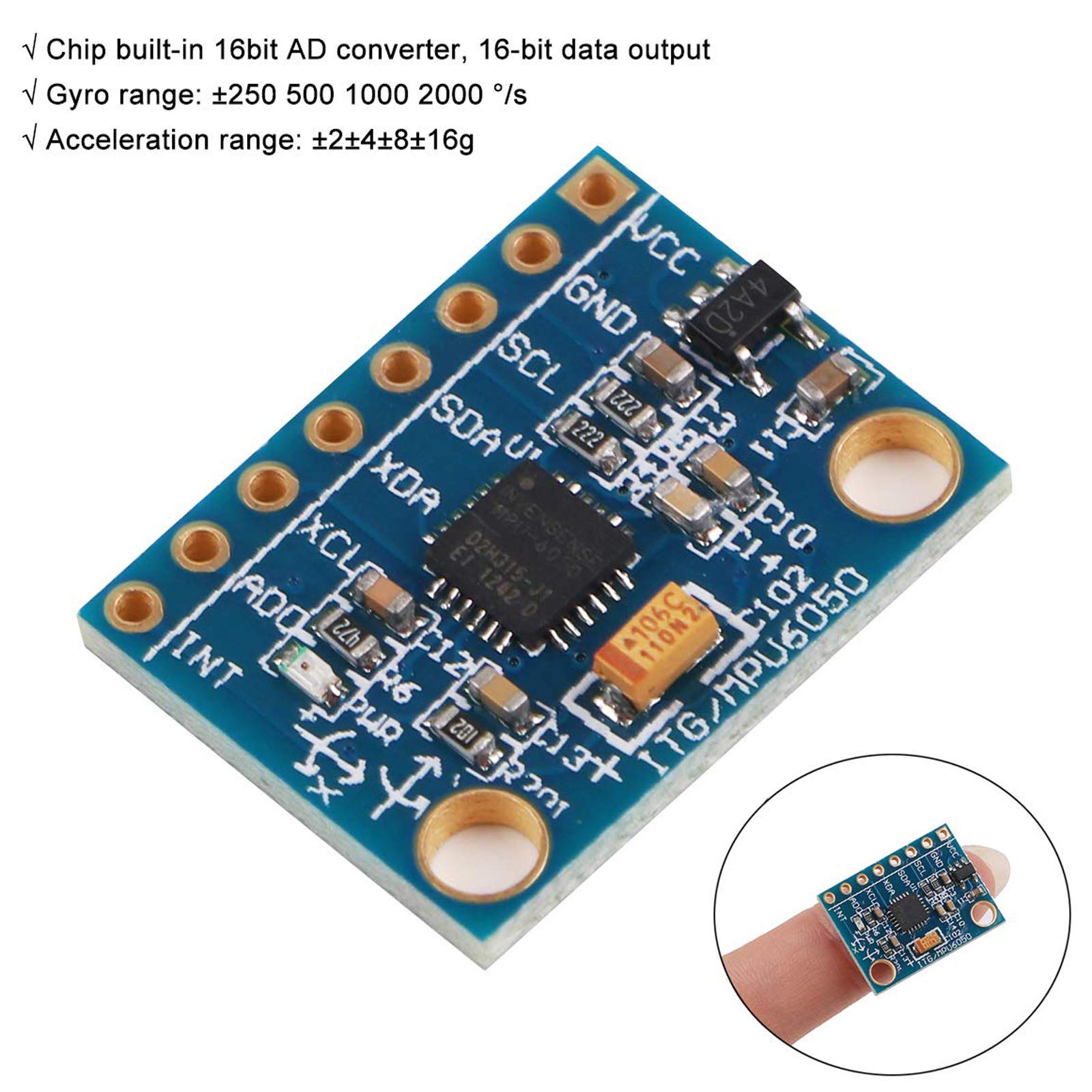Gy-521 MPU-6050 MPU6050 Module 3 Axis Analog Gyro Sensors+ 3 Axis Accelerometer Module