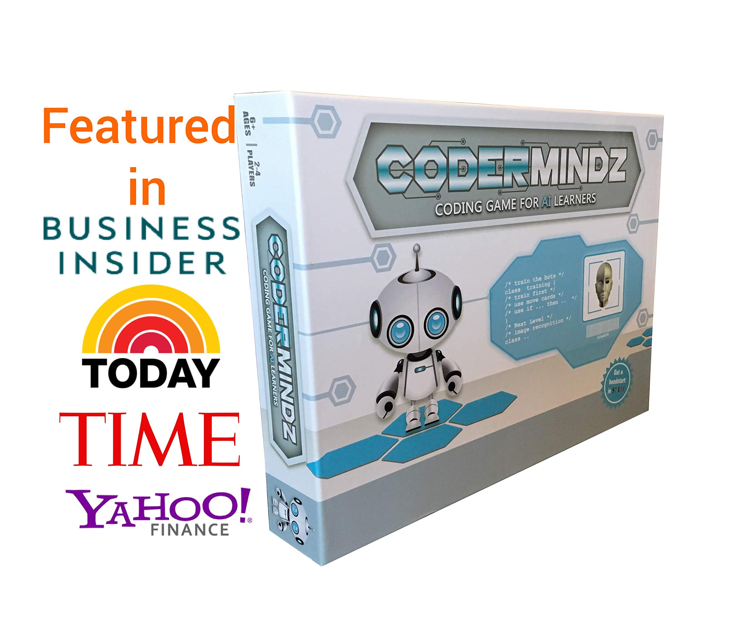CoderMindz Game for AI Learners! NBC Featured: First Ever Board Game for Boys and Girls Age 6+. Teaches Artificial Intelligence and Computer Programming Through Fun Robot and Neural Adventure!