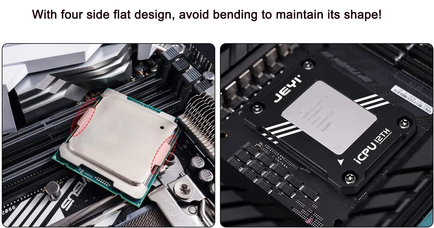 Aluminium LGA1700 CPU Contact Frame, LGA 1700 CPU Stress Bending Correction Bracket for Intel 13th & 12th Gen CPU, LGA1700 Socket Anti-Bending Contact Frame by CNC Aluminum Design
