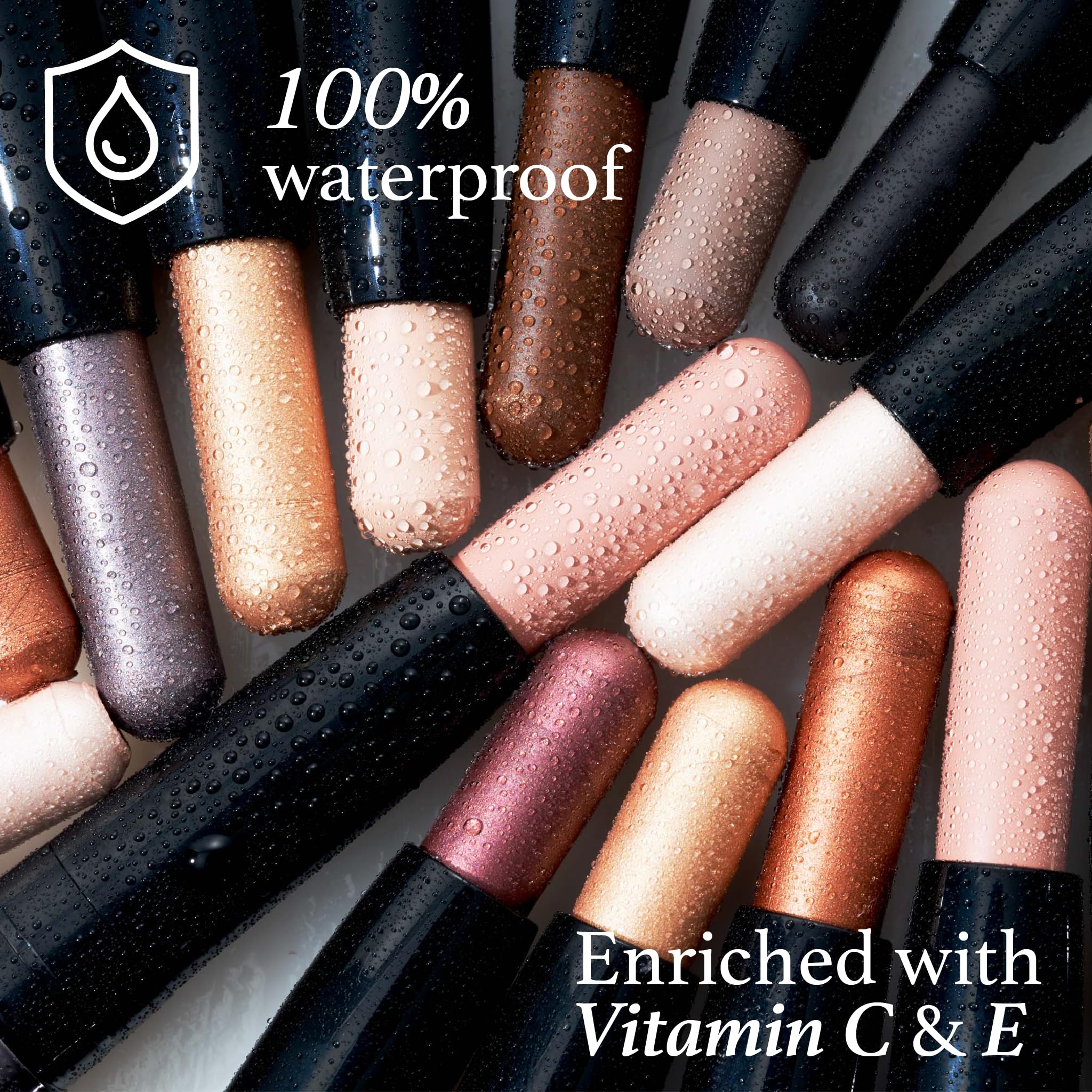 Julep Eyeshadow 101 Crème-to-Powder Waterproof Eyeshadow Stick – Midnight Blue Shimmer – Long-Lasting, Crease-Proof, Deep Navy Blue Cream Eyeshadow with Built-in Smudger