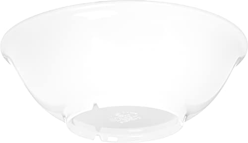 Carlisle FoodService Products Plastic Serving Bowl, Footed Bowl for Restaurants, Hospitals, 36 Ounces, White, (Pack of 12)