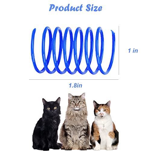 ISMARTEN Cat Spring Toys Pet Wide Plastic Colorful Springs Cat Toys for Cat Kitten Pets (Random Color) (10pcs)