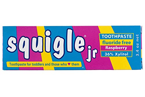 Squigle Jr Toothpaste (for Infants, Toddlers), Travel Toothpaste, Prevents Cavities, Canker Sores, Chapped Lips. Soothes, Protects Dry Mouths. Stops Tooth Sensitivity, No SLS - 1 Pack