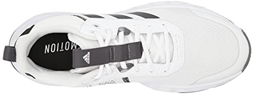 adidas Men's Own The Game 2.0 Basketball Shoe, White/Black/Grey, 10