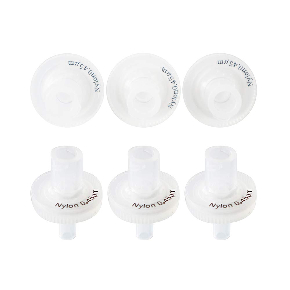Syringe Filters [Hydrophilic Nylon Membrane] Non-sterilized Diameter 13mm Pore Size 0.45μm for Laboratory Filtration by Allpure Biotechnology (Nylon, Pack of 100)
