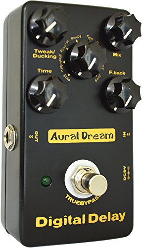Aural Dream Digital Delay Guitar Effect Pedal provides Tape delay,Analog delay,Band delay,Reverse delay,Ducking delay and Sweep delay,True bypass.