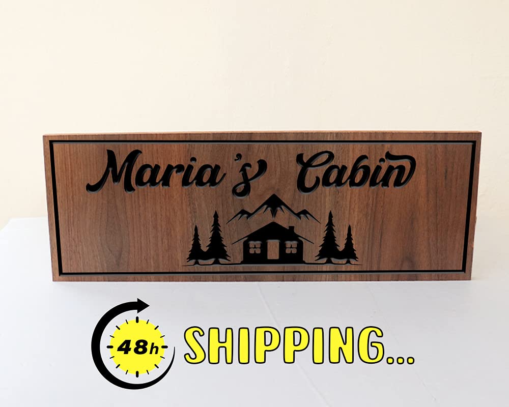 Customized Wooden Sign - Farmhouse Decor - Housewarming Gift - Cabin Sign - Rustic Decor - Mountain Home - Wedding Gift - Birthday Gift - Personalized Gift - Anniversary Gift - Last Name Sign - Garden Decor