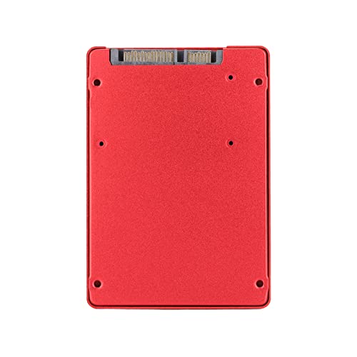 Aluminum ssd adapter case, durable stable ssd adapter case kit 6gbps ultra slim home office computer data transfer Red