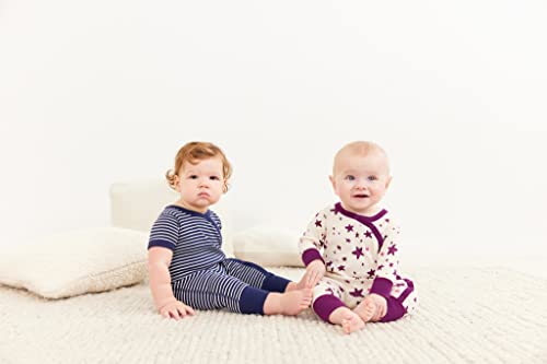 Moon and Back by Hanna Andersson Unisex Babies' Romper Pants, Pack of 2, Light Blue, 0-3 Months