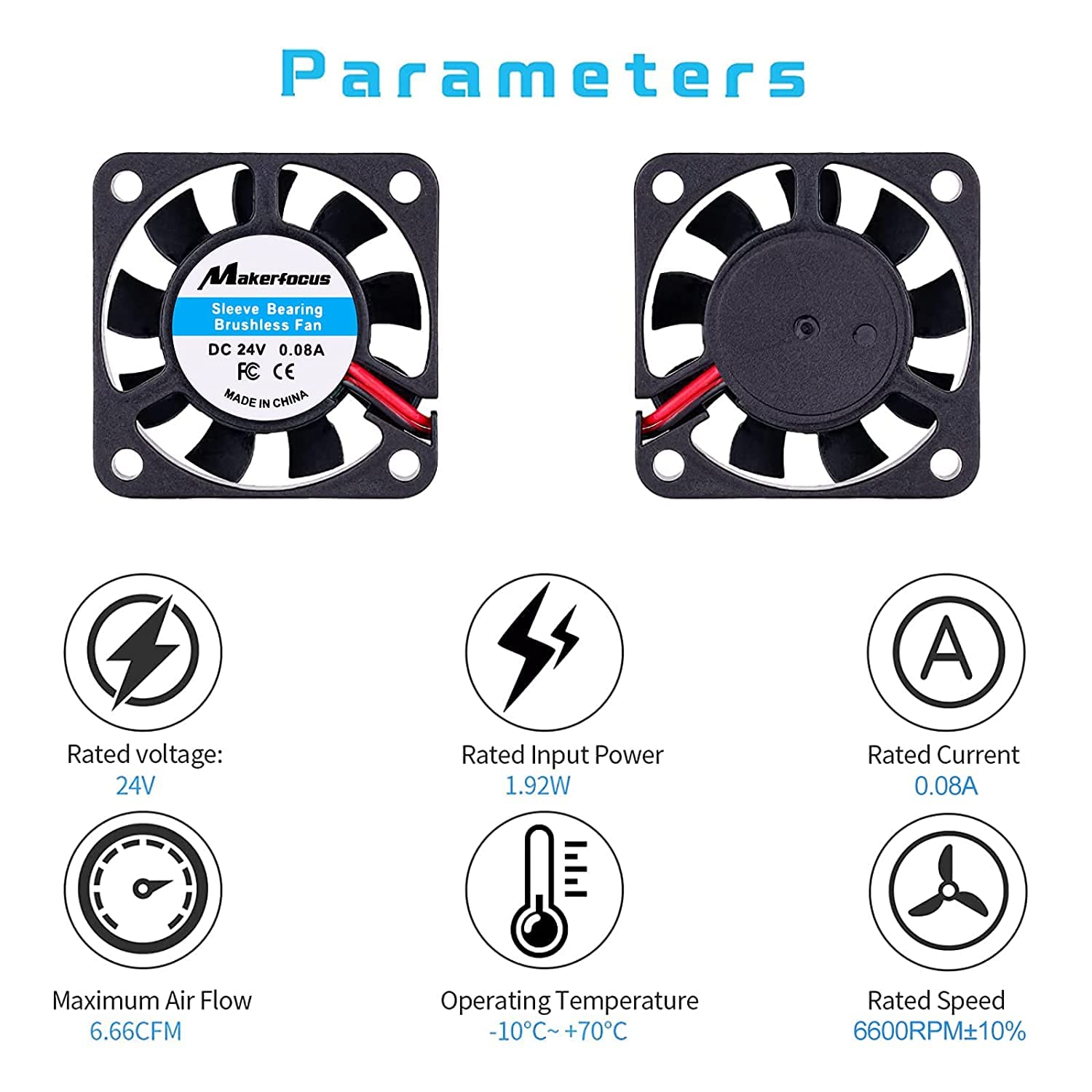 4pcs 3D Printer Fan 12V, 40mm 12 Volt Fan 0.08A DC Mini Quiet Cooling Fan 40X40X10mm Cable for 3D Printer, DVR and Other Small App liances Series Repair Replacement with 28cm