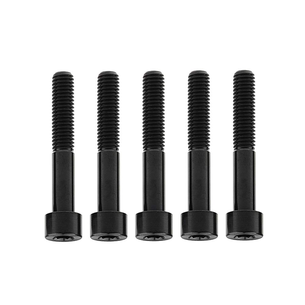Yaruijia Titanium Bolt DIN912 M8x15 20 25 30 35 40 45 50 60 70mm Square Head Hex Socket Screws Pitch 1.25mm Pack of 5 (M8x40mm, Black)