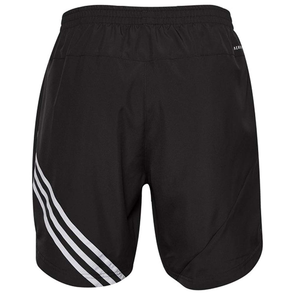 adidas Men's Run It Short 3-Stripes Black/White Small 7"