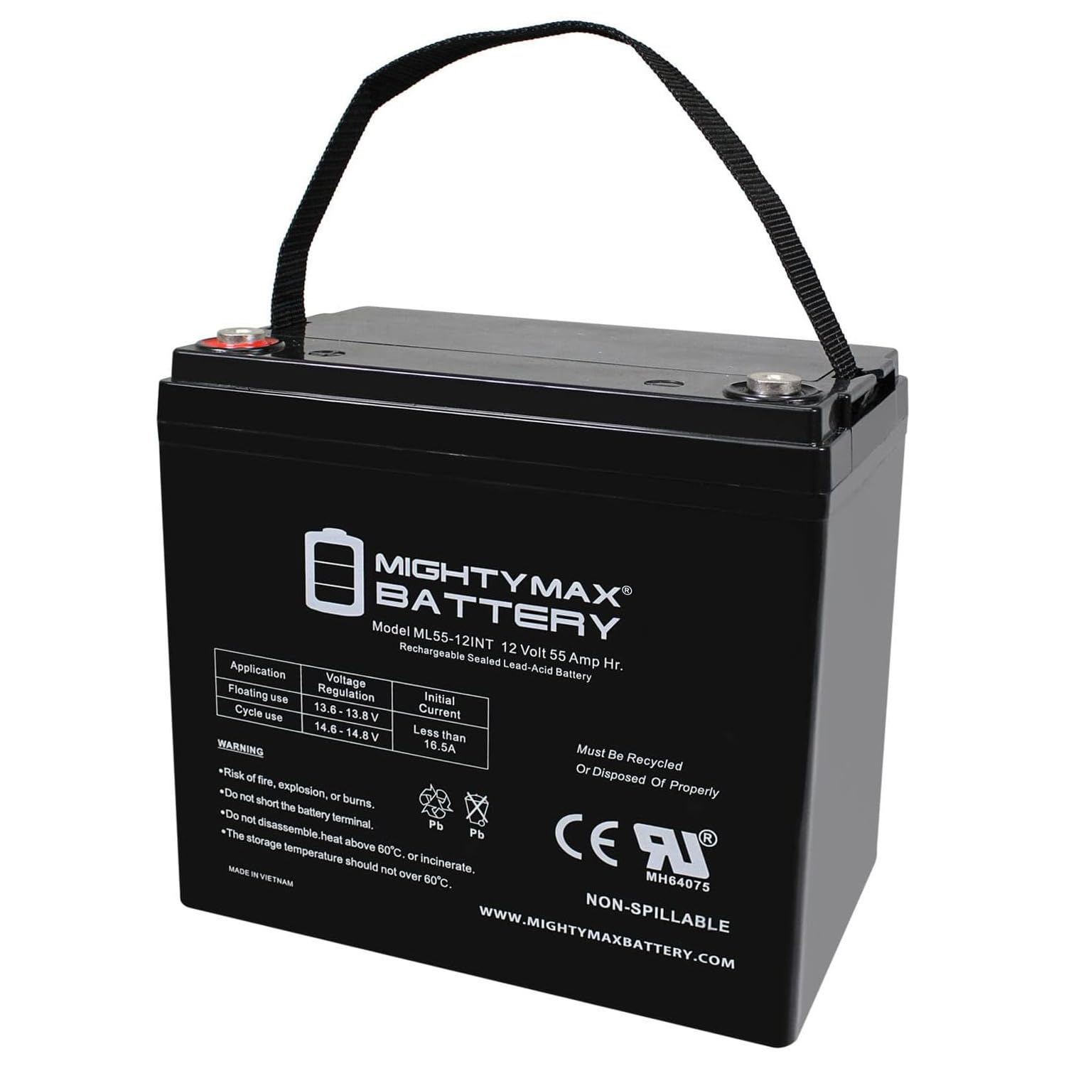 Mighty Max Battery 12V 55AH INT Battery Replaces Golden Technology Alante MK 8G22NF
