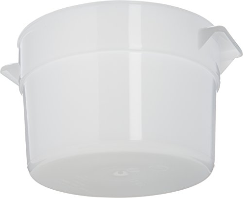 Carlisle FoodService Products BPA-Free Bains Marie Round Storage Container, 2 Quart, White