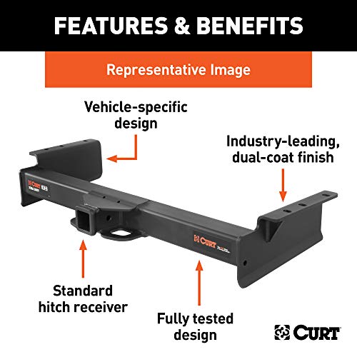 CURT 15400 Xtra Duty Class 5 Trailer Hitch, 2-In Receiver, Compatible with Select Chevrolet, GMC, Dodge, Ram Trucks