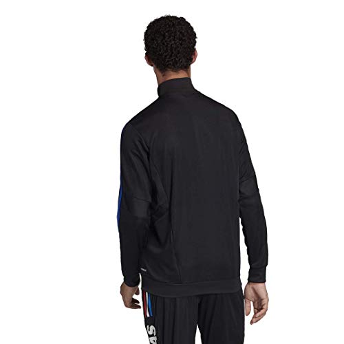 adidas Men's Soccer Tiro Track Jacket Black/Power Red/White/Bold Blue Small