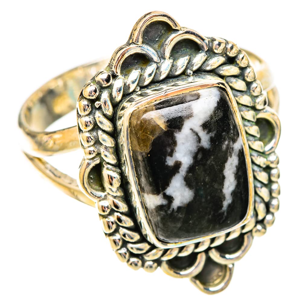 Ana Silver Co Pinolith Jasper Ring Size 9.25 (925 Sterling Silver) - Handmade Jewelry, Bohemian, Vintage RING121660