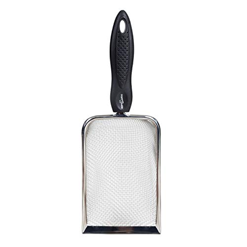 REPTI ZOO Reptile Sand Stainless Steel Fine Mesh Reptile Substrate Metal Sand Shovel Terrarium Substrate Durable Litter Cleaner Corner Scoop