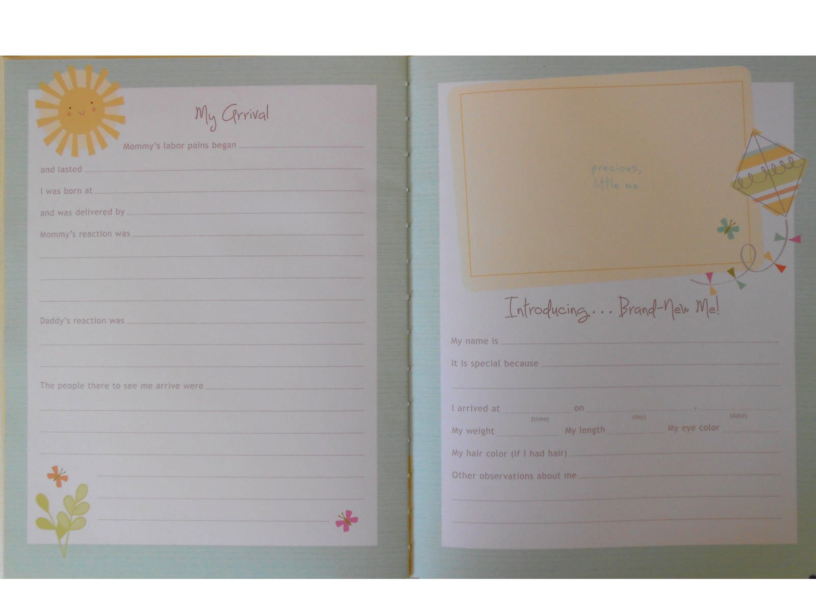 C.R. Gibson Stepping Stones "Baby's World" Baby's First Memory Book - Animals - Style May Vary