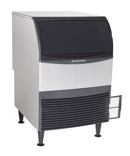 Scotsman UN324A-1 Nugget-Style Ice Maker with Bin, 80-Pound Capacity, Stainless Steel, 115-Volts, NSF