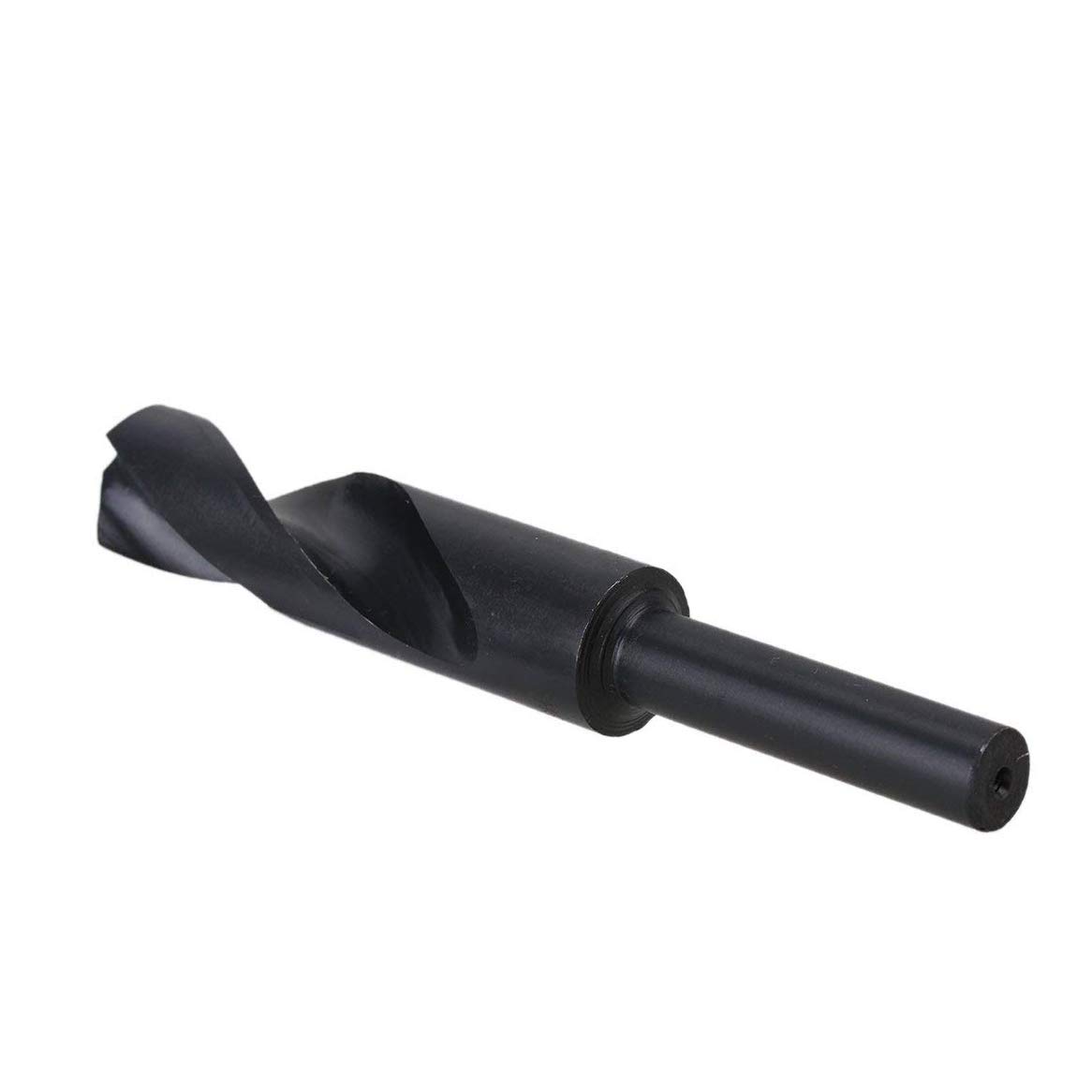 LDEXIN 22mm/0.86" Diameter High Speed Steel 1/2" Round Shank Split Point Tip HSS Twist Flute Spiral Flute Drill Bit Metalworking Drills Black Oxide Finish