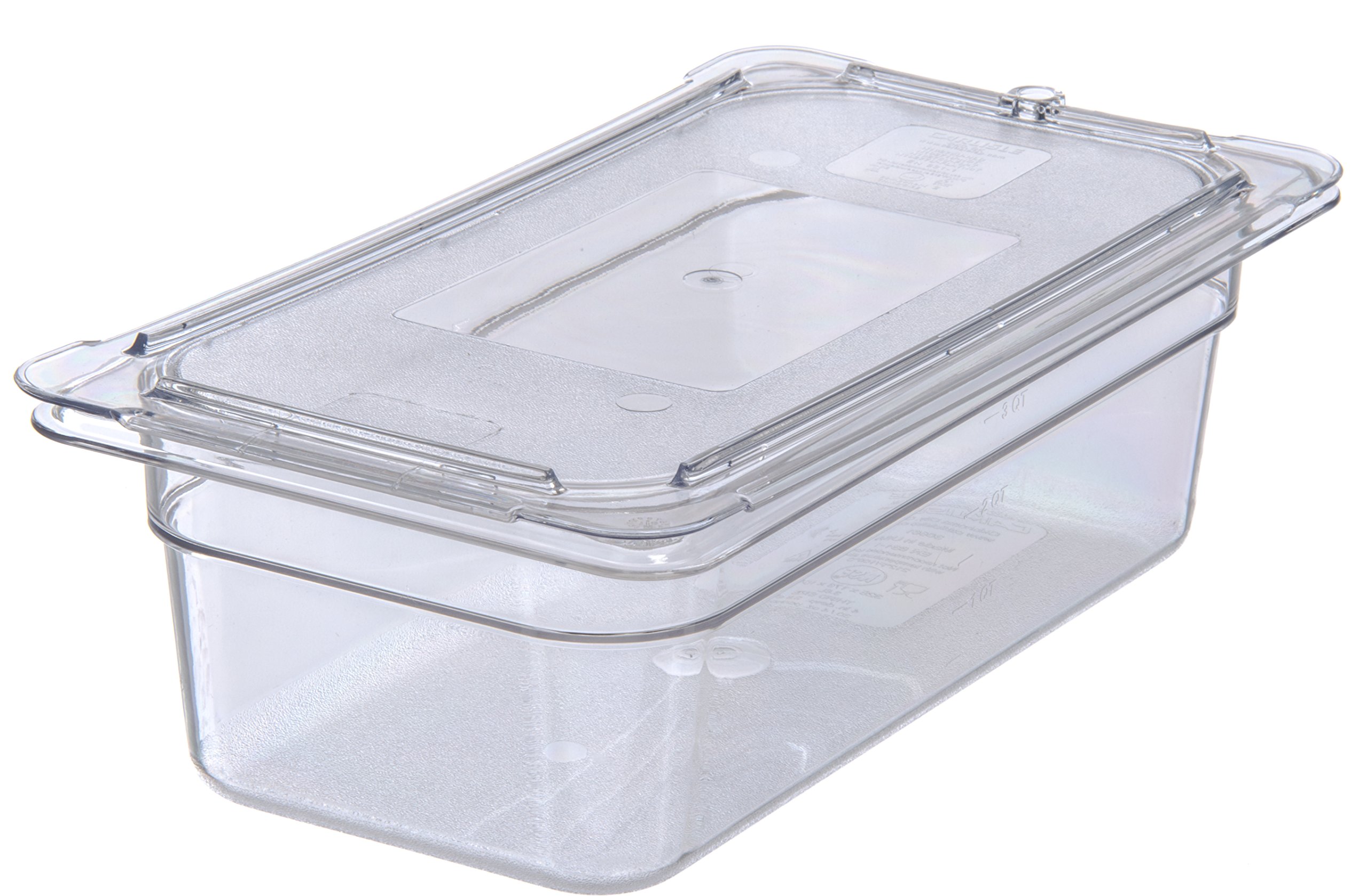 Carlisle FoodService Products 10276U07 StorPlus Third Size Polycarbonate Universal Flat Surface Food Pan Lid, Clear