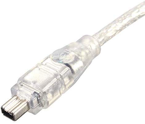 USB 2.0 Male to IEEE 1394 Mini 4Pin Male iLink Firewire DV Adapter Cord Cable Compatible with Sony DV