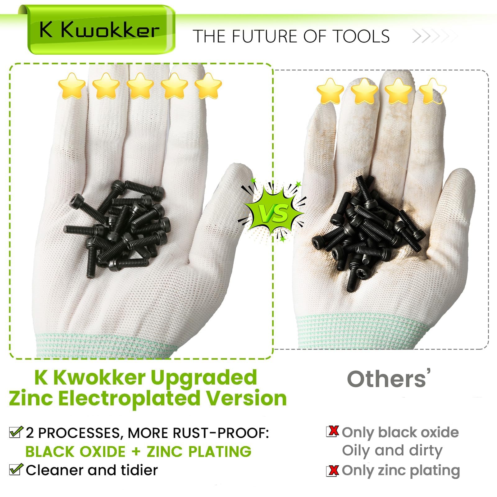 K Kwokker 1710Pcs Metric Bolt Assortment M2 M3 M4, 21 Sizes 4MM to 30MM Upgraded Zinc Plated Hex Socket Head Cap Machine Screws, 12.9 Alloy Steel Bolts and Nuts Kit Screws Nuts and Washers